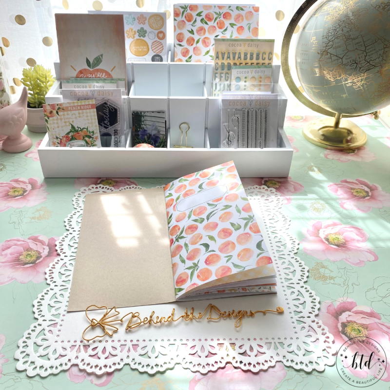 Peaches Memory Journal Page Using Peach Ridge Scrapbook Kit - Behind ...