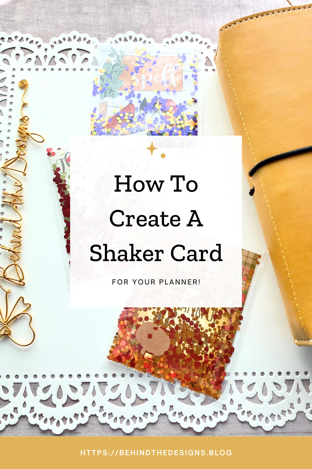How To Make A Shaker Card For Your Planner - Behind the Designs